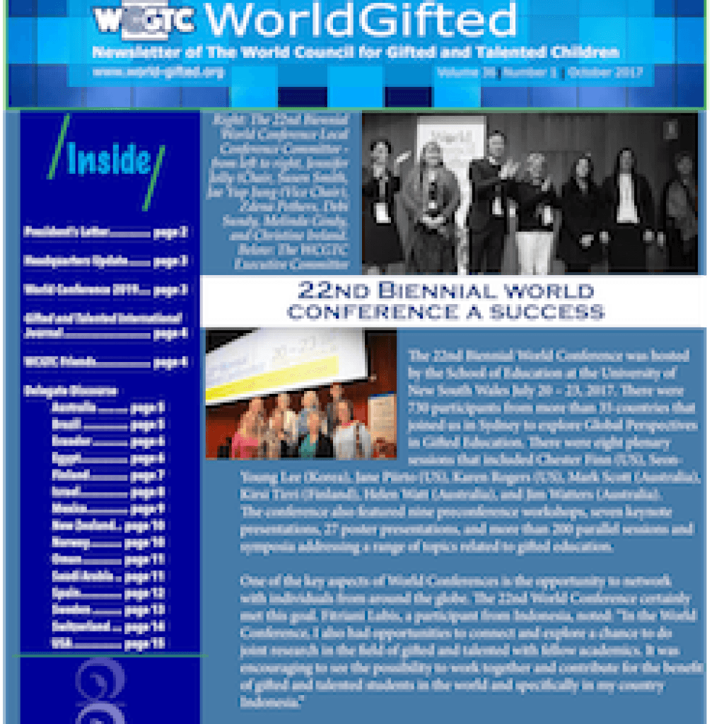 About WCGTC - World Council for Gifted and Talented Children